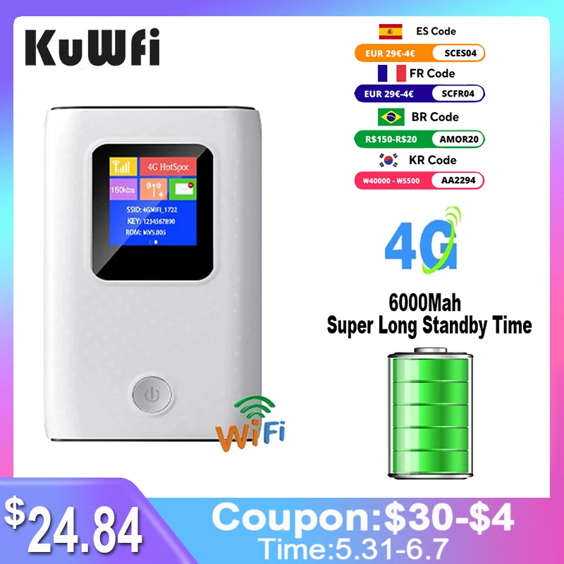 KuWfi-Mini-4G-Router-150Mbps-Outdoor-Wireless-Router-Portable-Wifi ...