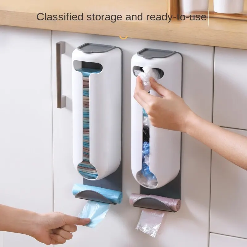 Innovative-Wall-Mounted-Plastic-Bag-Dispenser-Organizer-for-Kitchen-and ...
