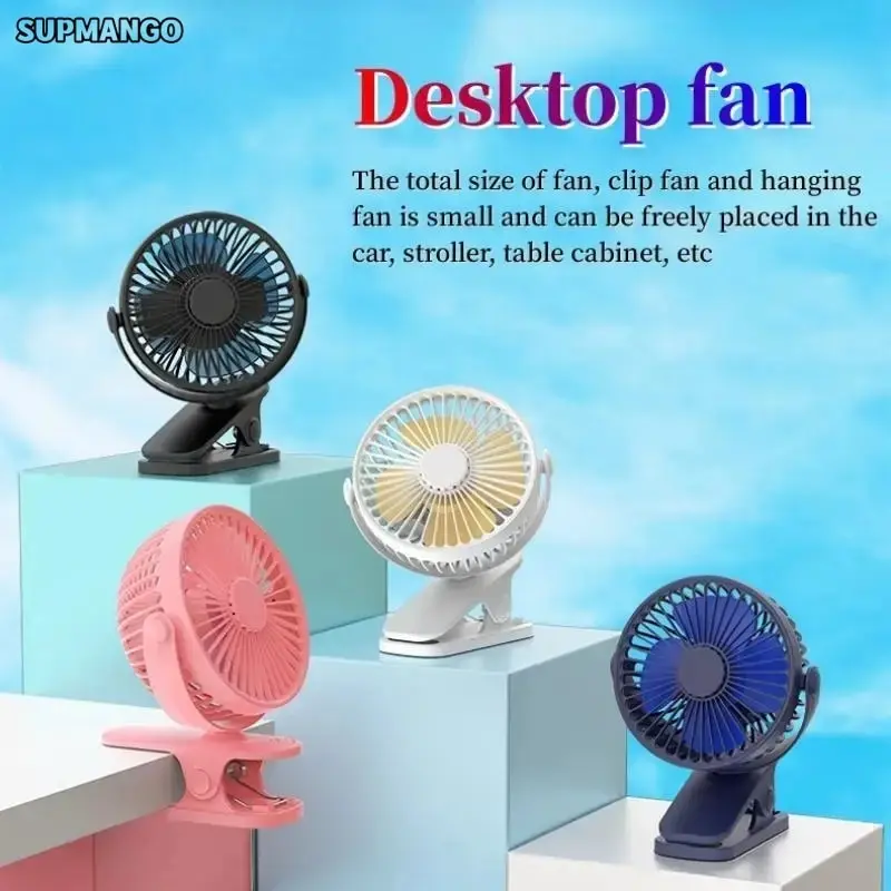 Portable-Mini-Hand-Clip-Fan-USB-Charging-Quiet-Desktop-Electric-Fan ...