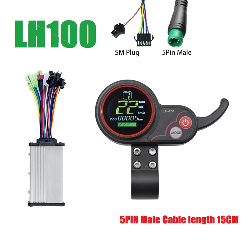 LH100-LCD-Display-Throttle-Meter-36V-350W-Sine-Wave-Controller-for ...