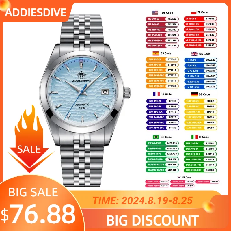 ADDIESDIVE-39mm-Stainless-Steel-Dive-Automatic-Watch-Business-NH35A ...