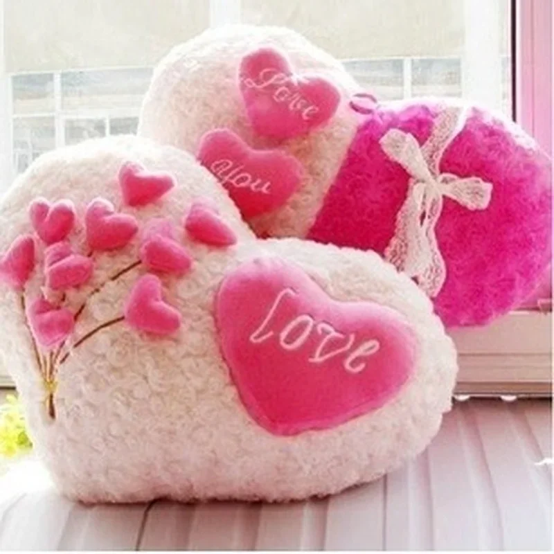 Big-Love-Pillow-Cushion-Rose-Pink-Valentine-s-Day-Heart-shaped-Pillow ...