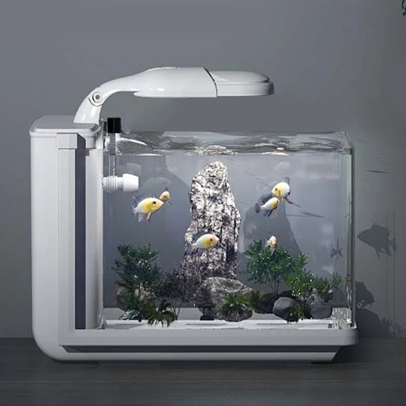 Ecological-Glass-Fish-Box-Small-Led-Light-Jellyfish-Filter-Fish-Tank ...