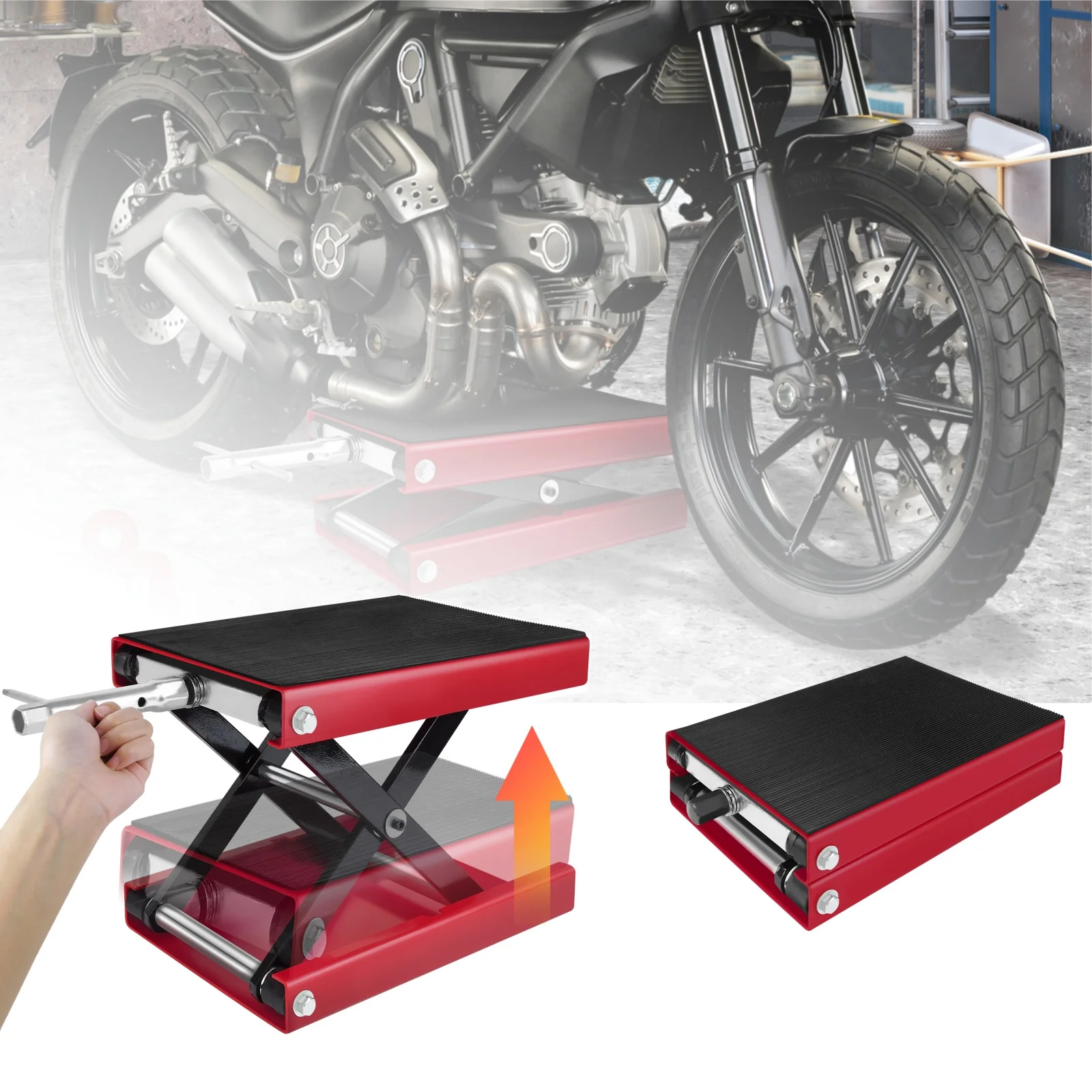 1100LBS Motorcycle Jack Center Scissor Lift Motorcycle Repair Lift Jack ...