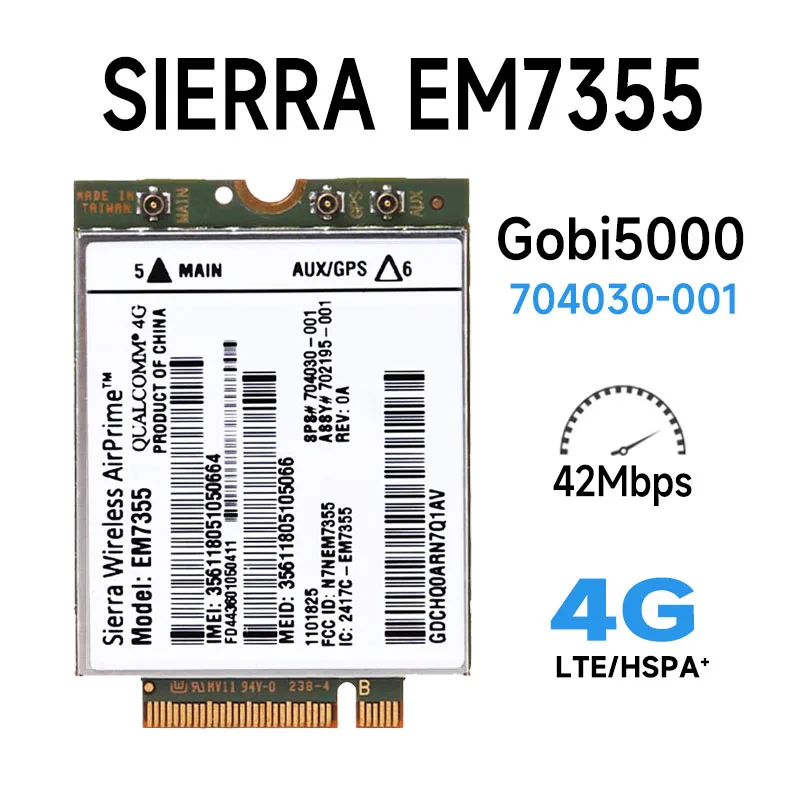 New Unlock Sierra Gobi5000 Em7355 Lte/evdo/hspa+ 42mbps Ngff Card 4g ...