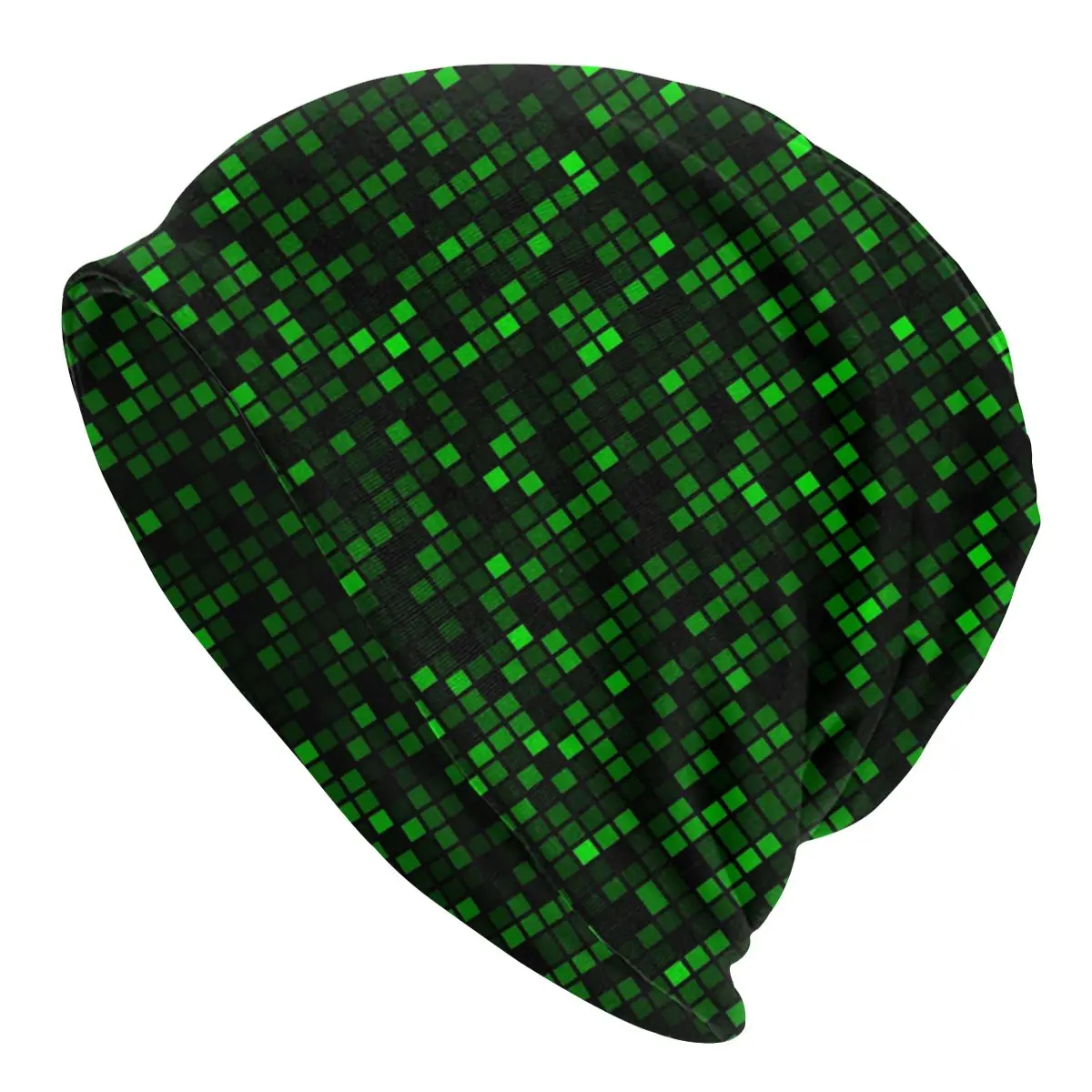 Green Pixels Matrix Circuit Board Beanies Caps For Men Women Outdoor ...