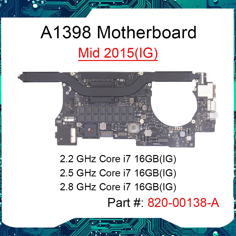 Original A1398 Motherboard 820-00138-a For Macbook Pro Retina 15" Logic Board Core I7 2.2/2.5/2. ...