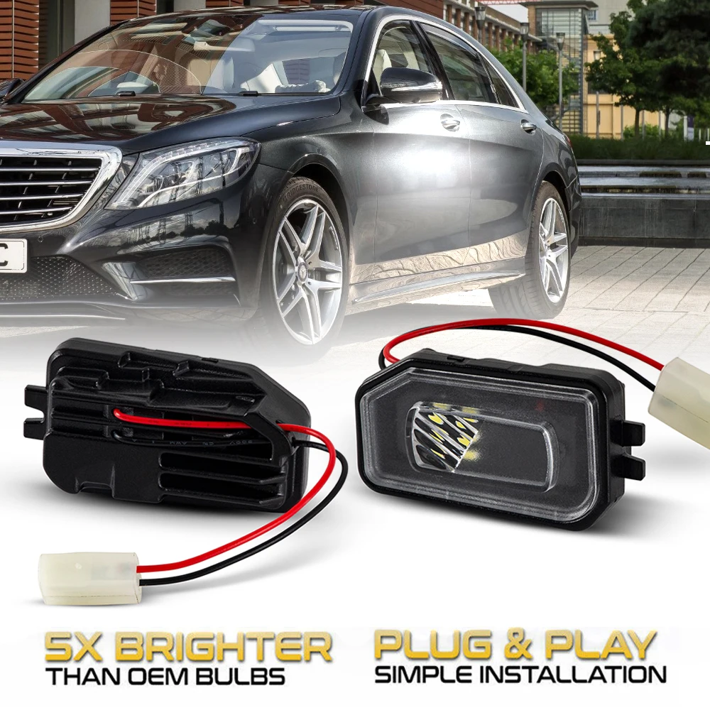 2Pcs-Car-Led-Under-Side-Rearview-Mirror-Puddle-Light-For-Mercedes-Benz ...