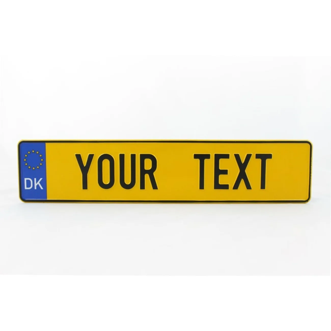 Custom Denmark Euro European License Plate - Embossed Customizable Alu ...