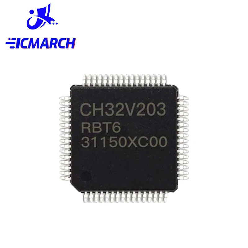5PCS-10PCS-CH32V203RBT6-CH32V203-LQFP-64-32V203RBT6-LQFP64 ...