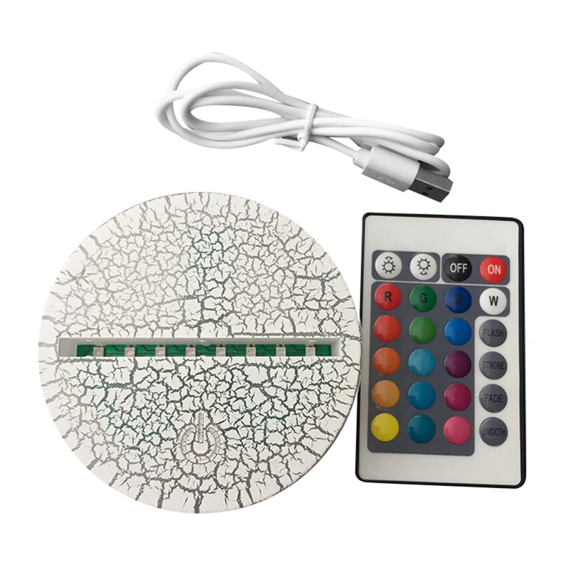 3d Led Lamp Base,usb Cable Remote Control Light Holder Abs Led Table ...