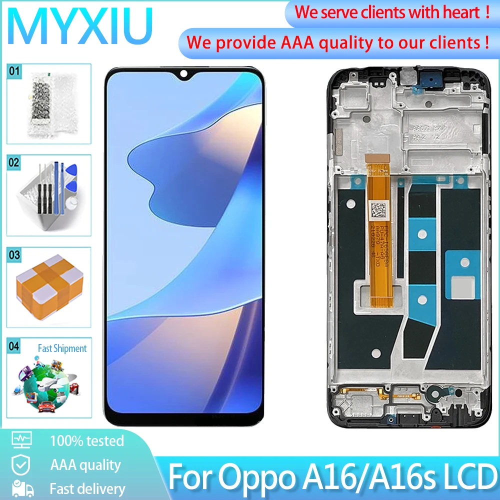 6-52-Original-For-Oppo-A16-CPH2269-LCD-Display-Touch-Screen-Digitizer-Assembly-Replacement-For ...
