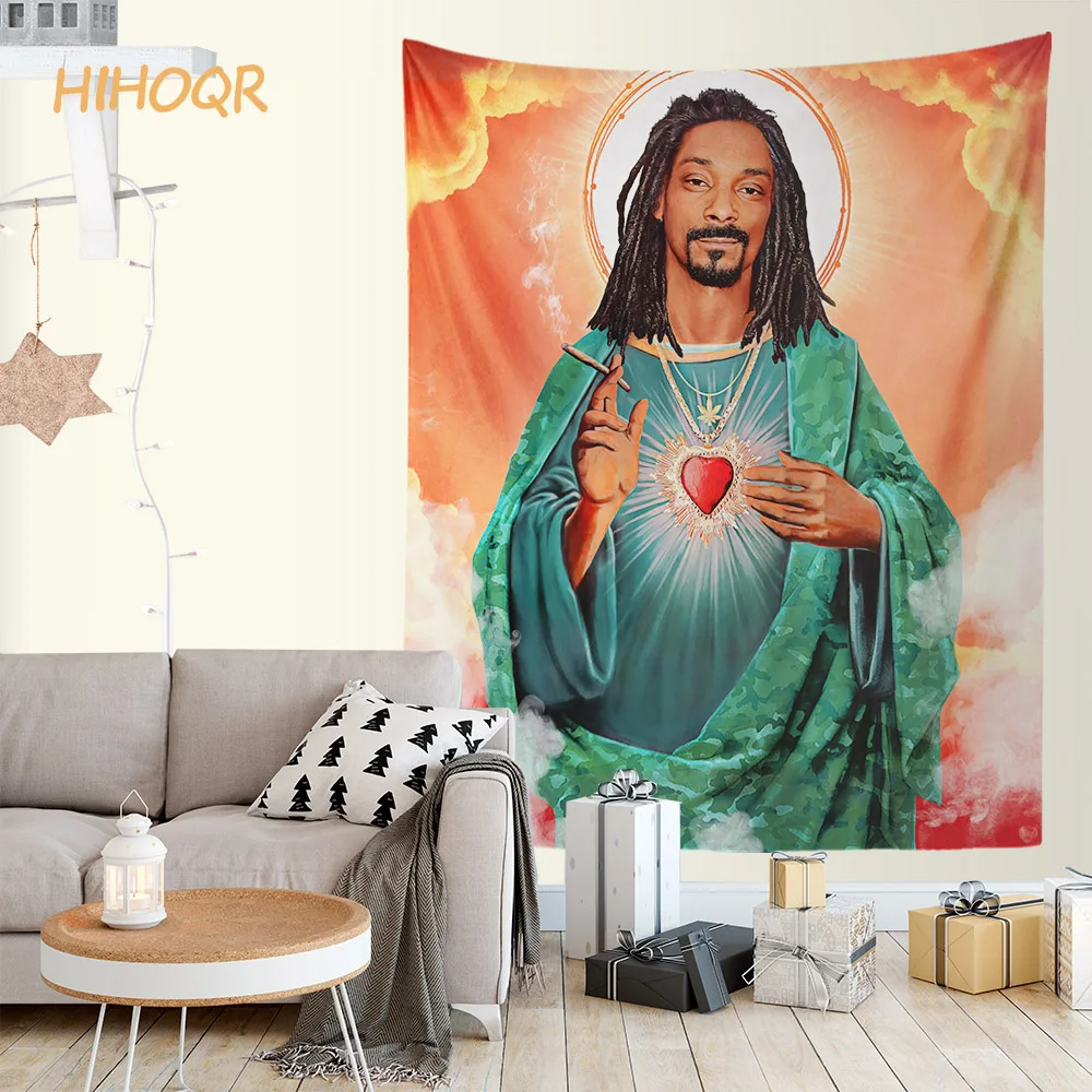 Rared-Tapisserie Snoop Dogg,Tapisserie de Jésus,Décor de chambre ...