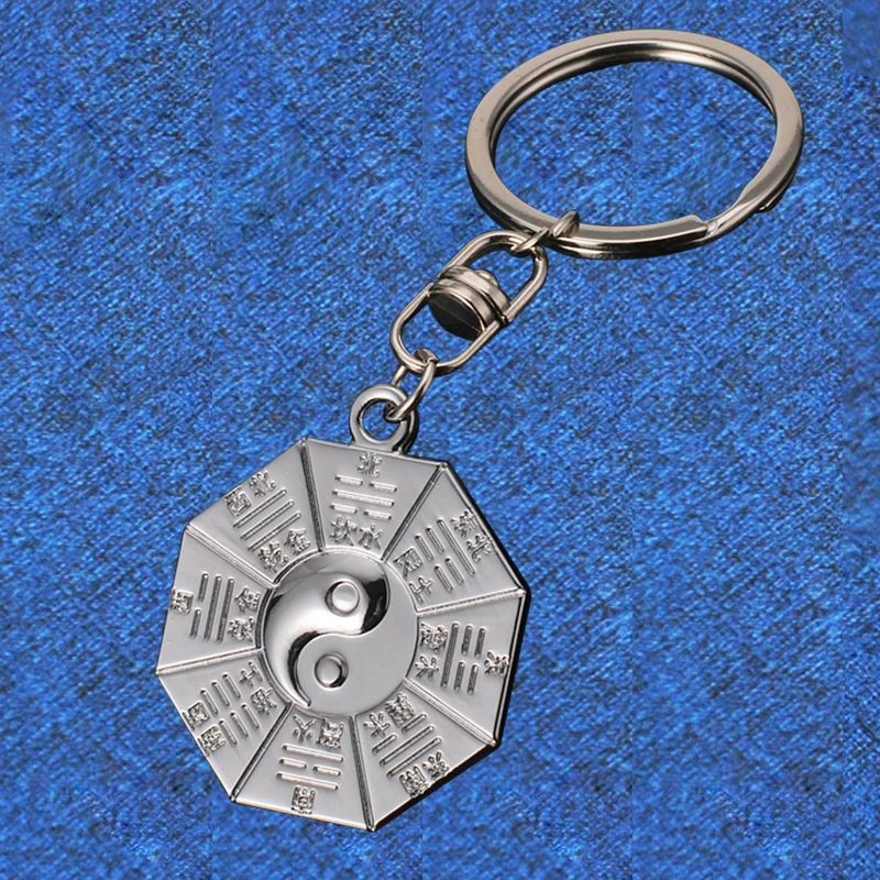 Yin-Yang-Circle-Keychain-Pendant-Metal-Tai-Chi-Bagua-Key-Chain-Keyring ...