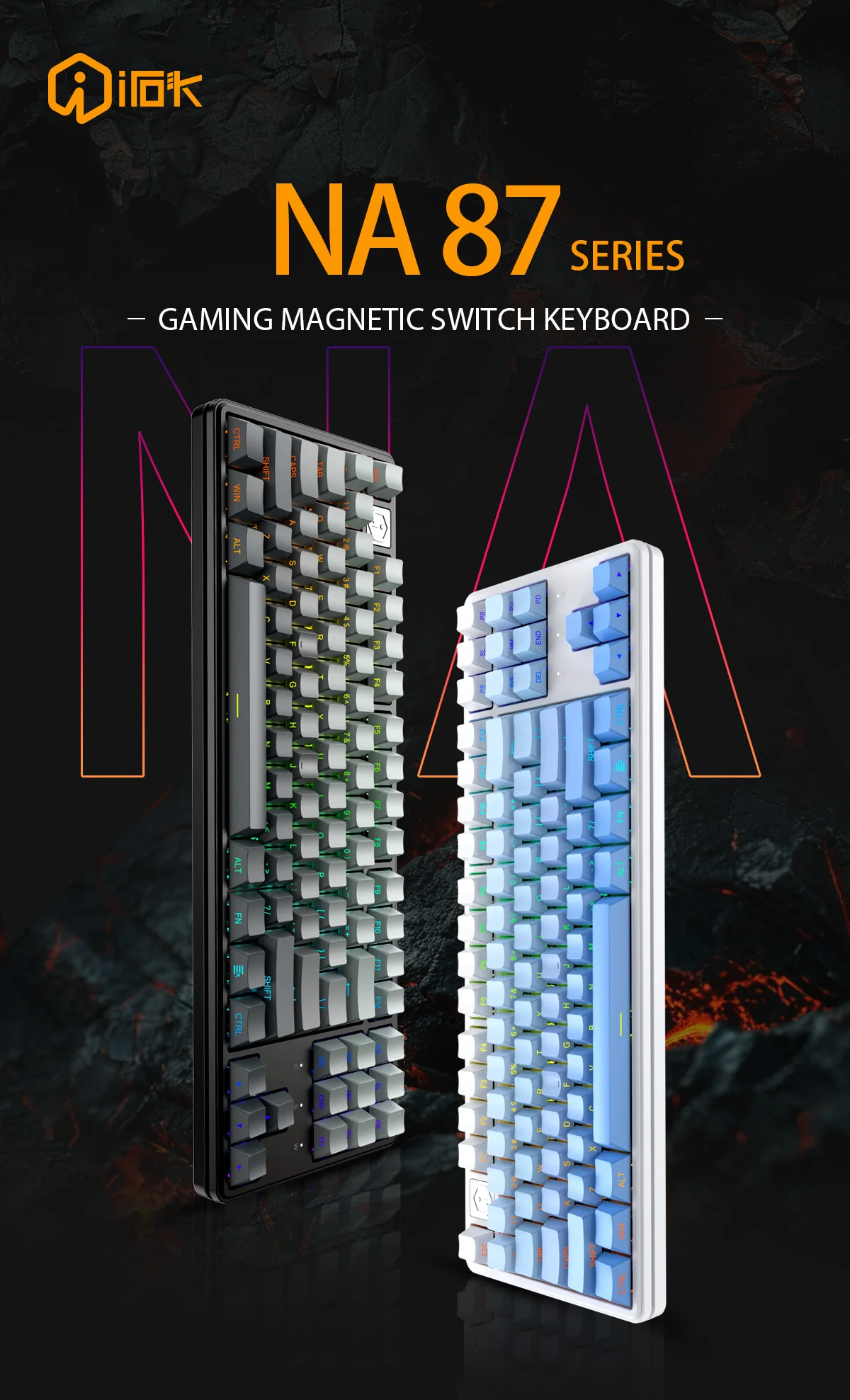 IROK NA87 Rapid Trigger 87% RGB Mechanical Gaming Keyboard | Unendingtech
