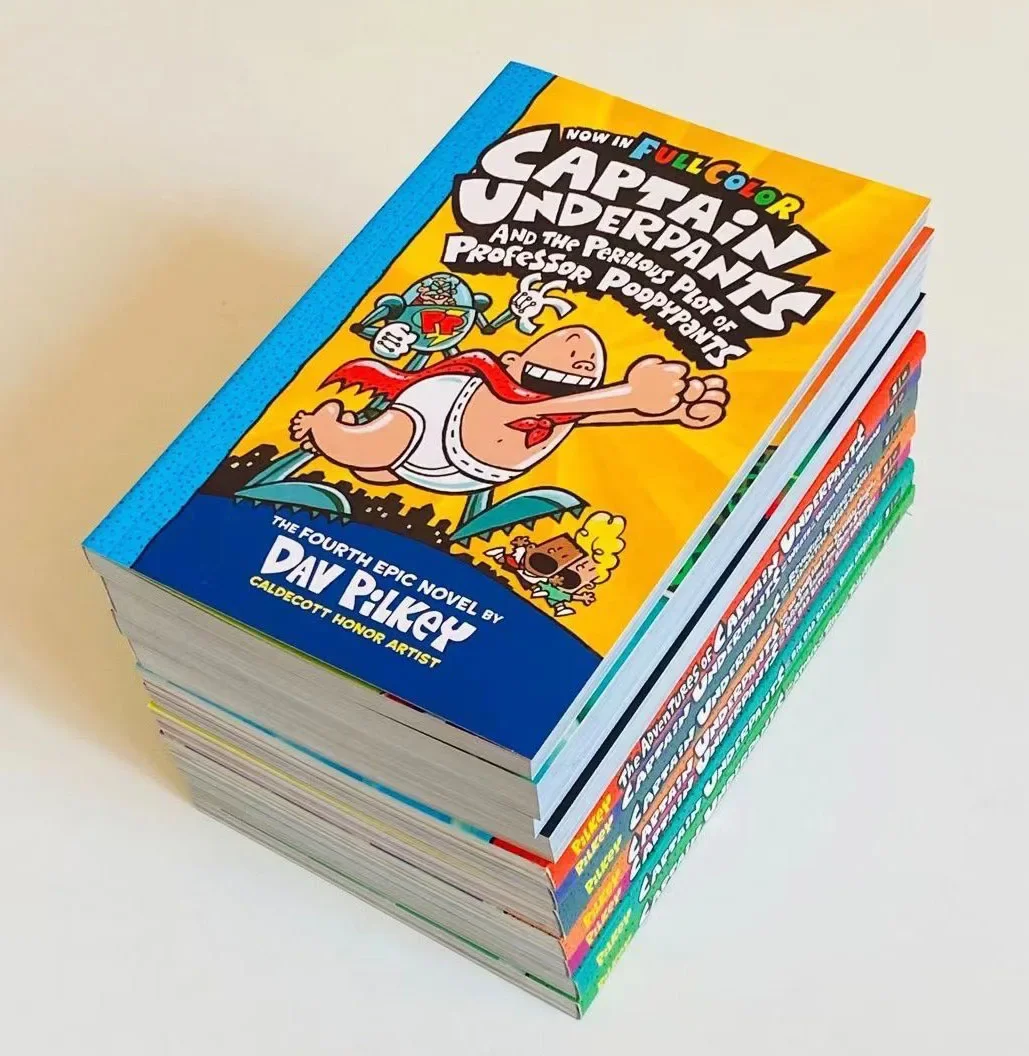 12-Volumes-Captain-Underpants-Reading-Color-Paperback-Children-English ...
