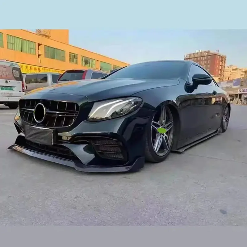 Car Modified Front Bumper Rear Bumper With Rear Diffuser with Pipes ...