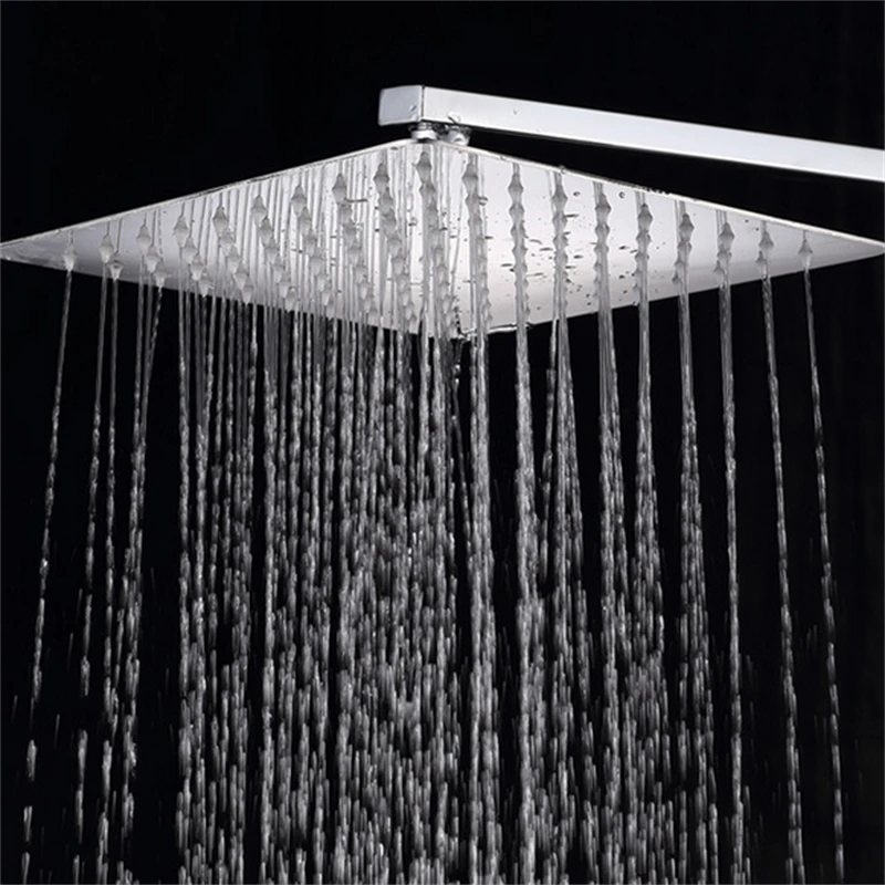 Portable Removable Shower Heads Stainless Steel Square Round Rainfall ...