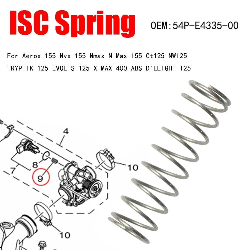 Throttle Body ISC Spring For Aerox 155 Nvx 155 Nmax N Max 155 Gt125 ...
