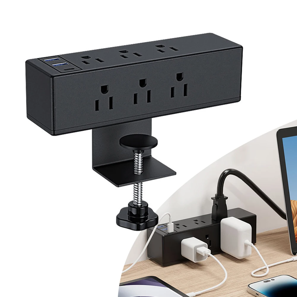Desk-Clamp-Power-Strip-with-USB-Widely-Spaced-Desk-Outlet-Station-8-6 ...