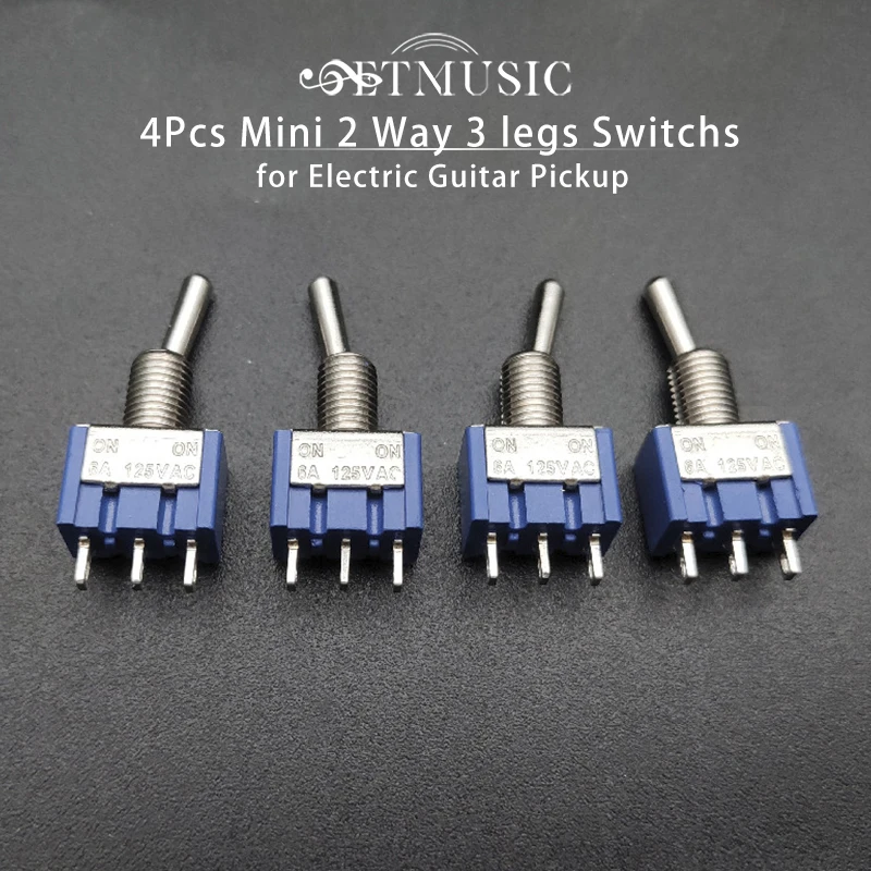 4Pcs-Two-Way-3-legs-Mini-Electric-Guitar-Humbucker-Pickup-Coil-Split ...