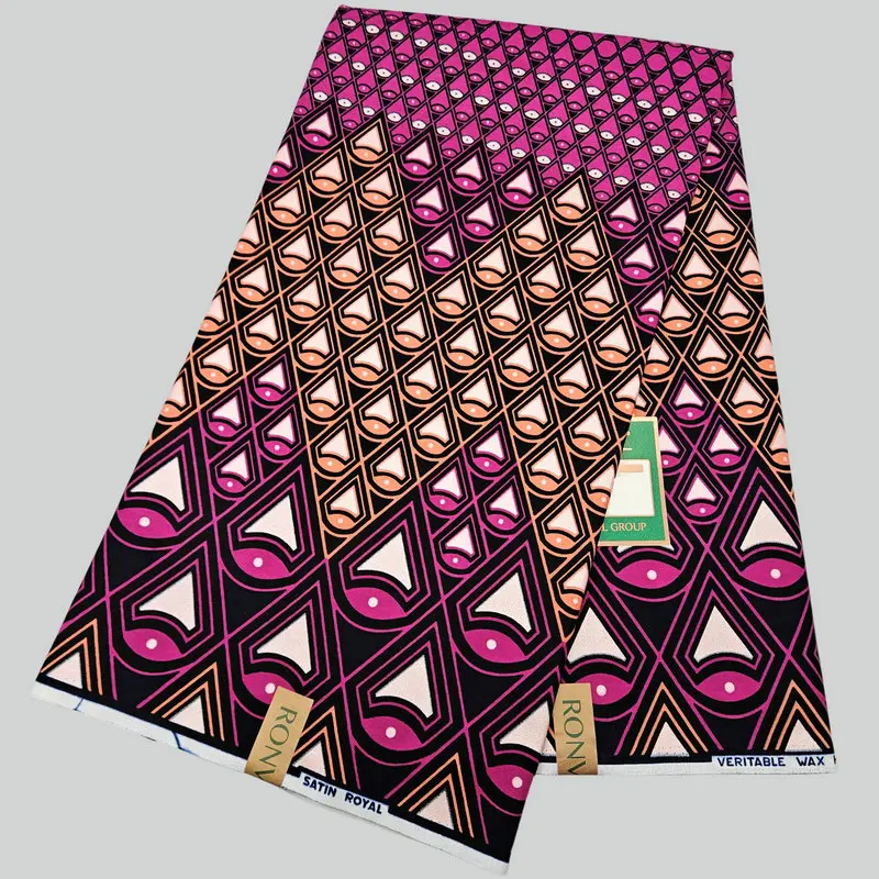Popular design wax block fabric, printing with pearl powder, 100% ...