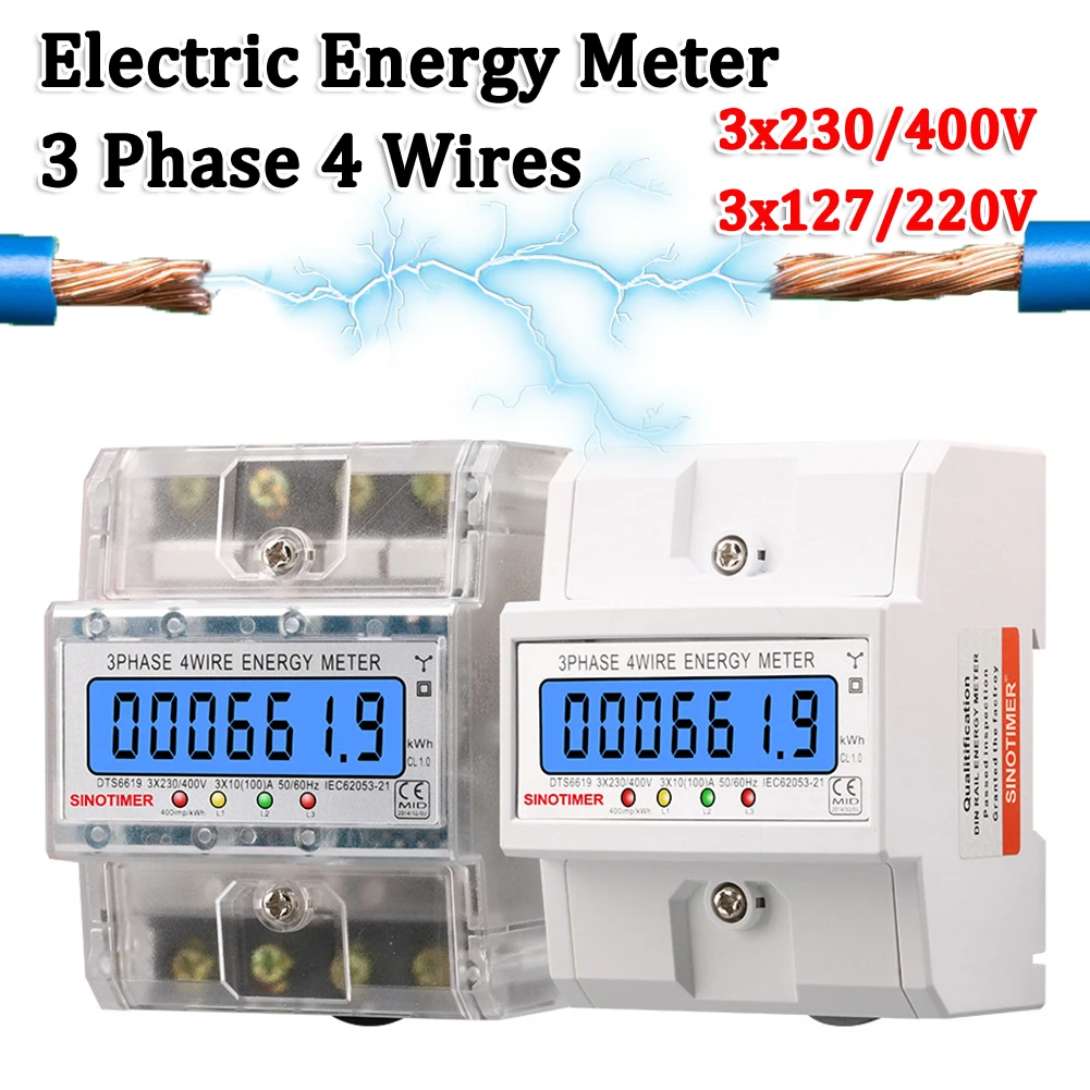3-Phase-4-Wires-Electricity-Usage-Meter-50-60HZ-KWh-Meter-AC-3-127-220V ...