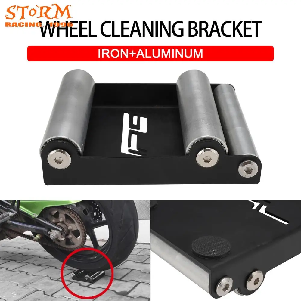 Motorcycle Tire Wheel Cleaning Bracket Stand Universal Chain Clean ...