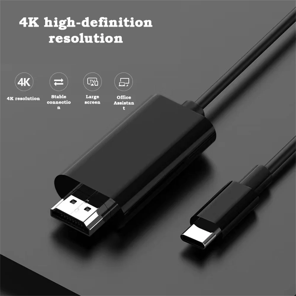 USB C에서 HDMI 호환 2.0 케이블, C타입 썬더 볼트 4/3, HDMI 4K @ 30HZ, 맥북 프로 에어 아이패드 프로, 아이맥 XPS 17 홈 오피스용