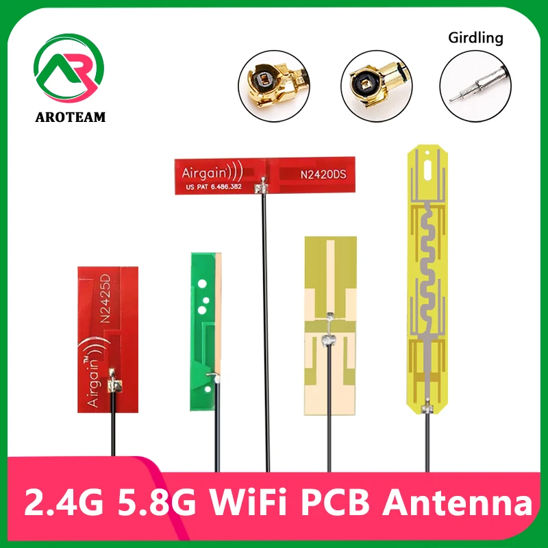 10PCS High Gain 10DBI 2.4G 2.4GHZ 5.8G Wifi internal FPC PCB Patch ...