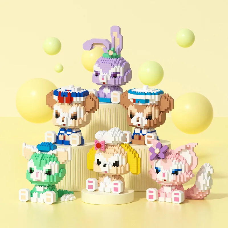 Disney-Mini-Block-Toys-Sanrio-Cartoon-Character-Lingna-Fox-Construction ...