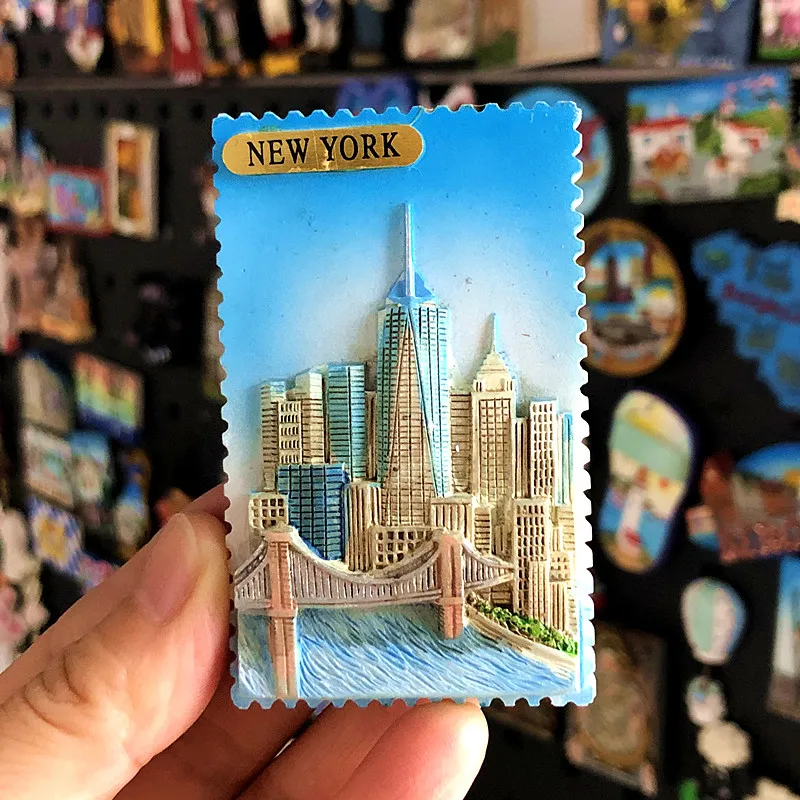 3D New York USA Metal Refrigerator Magnet Travel Souvenirs, 58% OFF