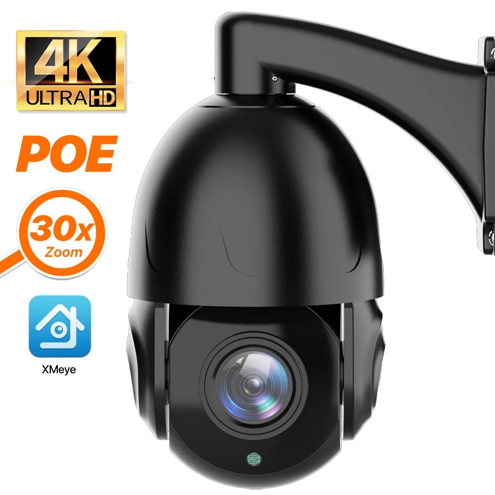4K-8MP-HD-POE-PTZ-Camera-Outdoor-Metal-Shell-30X-Zoom-Speed-Dome-IP ...