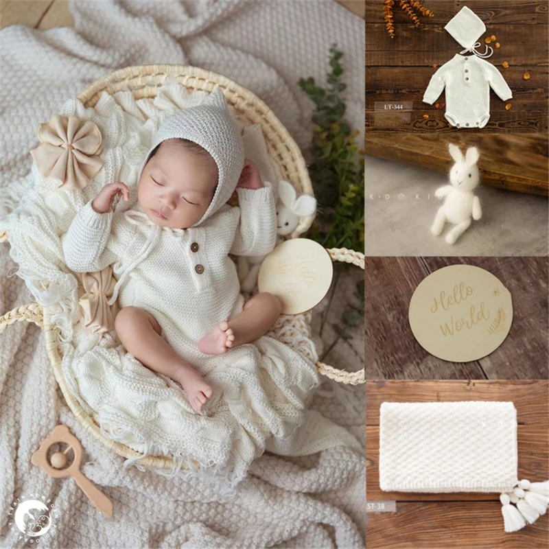 Neugeborenen-Baby-Fotografie-Requisiten-Nordic-Rattan-Krippe-Posiert ...
