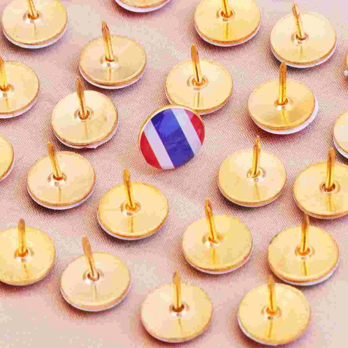 100Dbs Utazási Térkép Nemzeti Minta Rajz Pin Head Pushpins Dekoratív ...