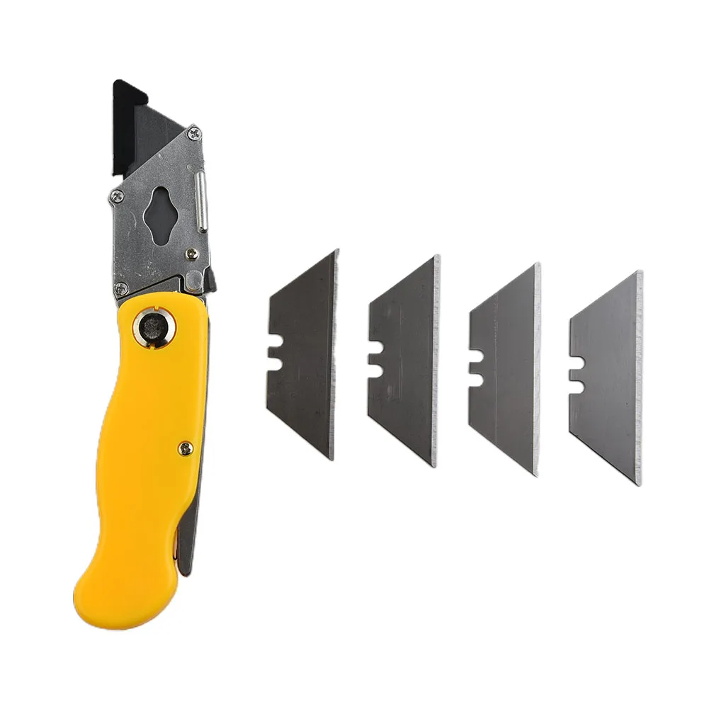 5pcs Cutter Blade With Folding Utility Knife For Acrylic Board Plastic ...