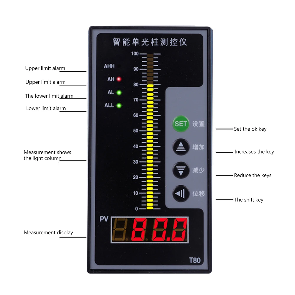4-20MA Level Sensor Liquid Sensor Water Level Display Instrument / Beam ...