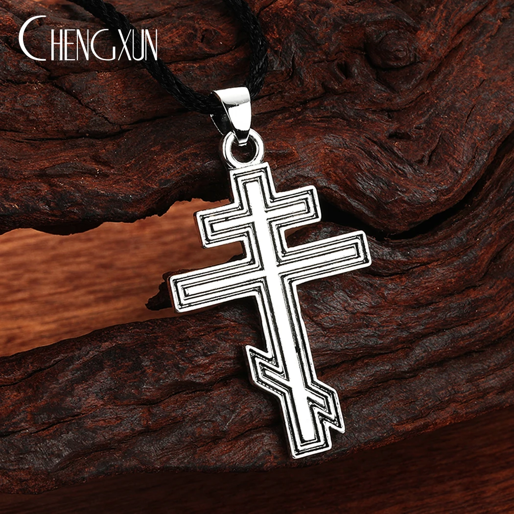 Vintage Russian Orthodox Cross Necklace for Men Women Byzantine Cross ...