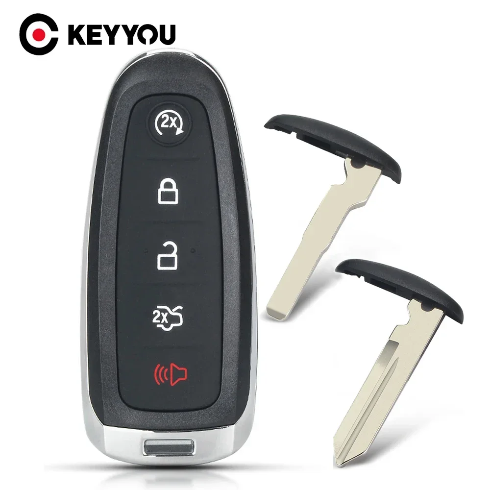 KEYYOU 5 Buttons Remote Car Key Case Cover For Ford Explorer Edge ...