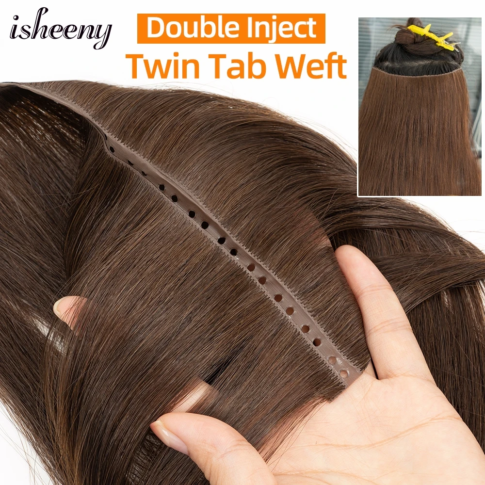 Invisible-Hole-Weft-Human-Hair-Extensions-12-24-Twin-Tab-Weft-Hair ...