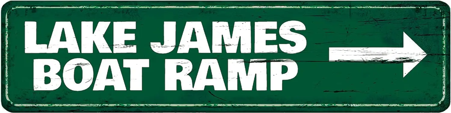 Lake Boat Ramp Sign 4x16 Inch Vintage Rustic Retro Wall Decor: The Real ...
