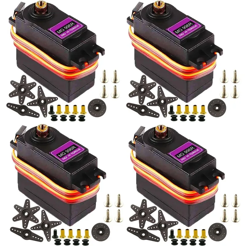 4Pack MG996R Servo Motor，Metal Gear Torque 180 MG 996R Digital Servo ...