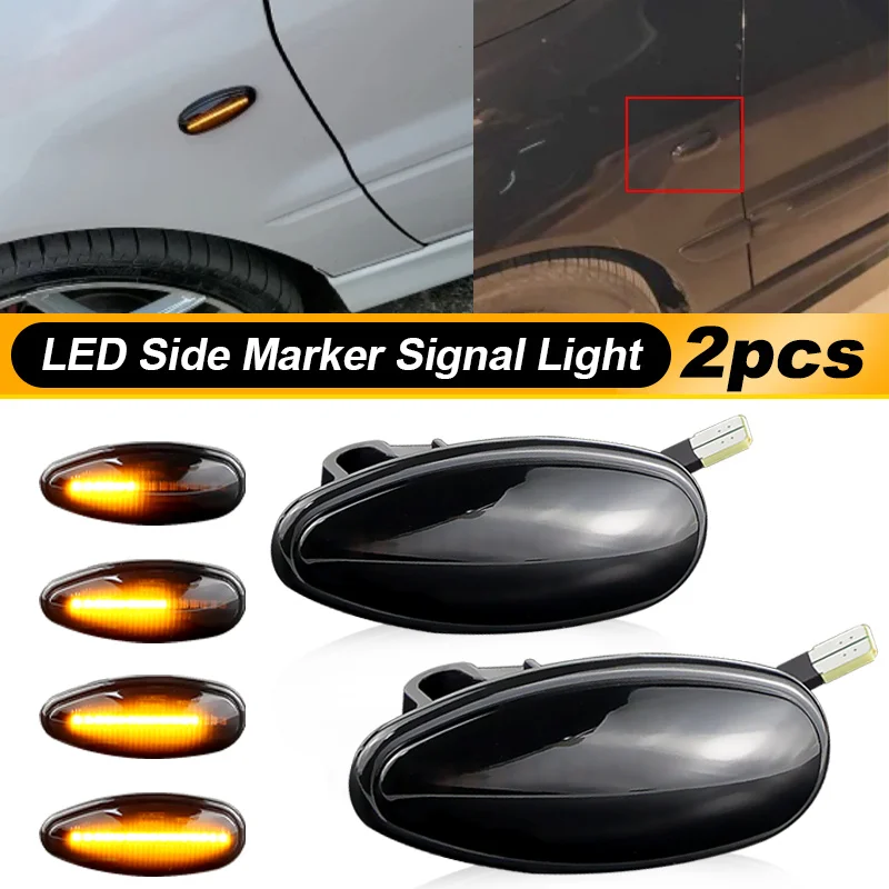 LED Dynamic Blinker Side Marker Light Turn Signal Lamp For Mitsubishi ...
