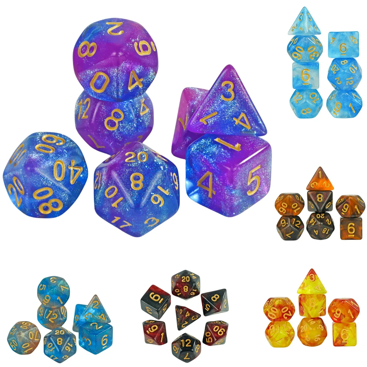 Glittering-Mixed-Color-Board-Game-Dice-Set-made-of-Durable-Acrylic ...