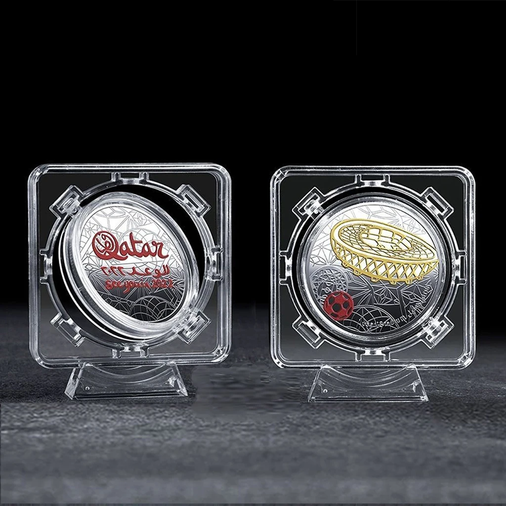 10Pcs-Swiveling-40mm-Coin-Holder-Storage-Box-Case-with-Display-Stand ...