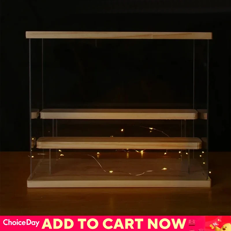 2-5-Tier-Riser-Acrylic-Box-Display-Blind-box-Showcase-Led-Light-Clear ...