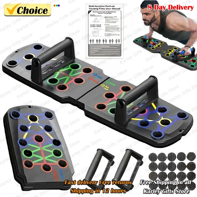 Portable-Multifunctional-Push-up-Board-Set-With-Handles-Foldable ...