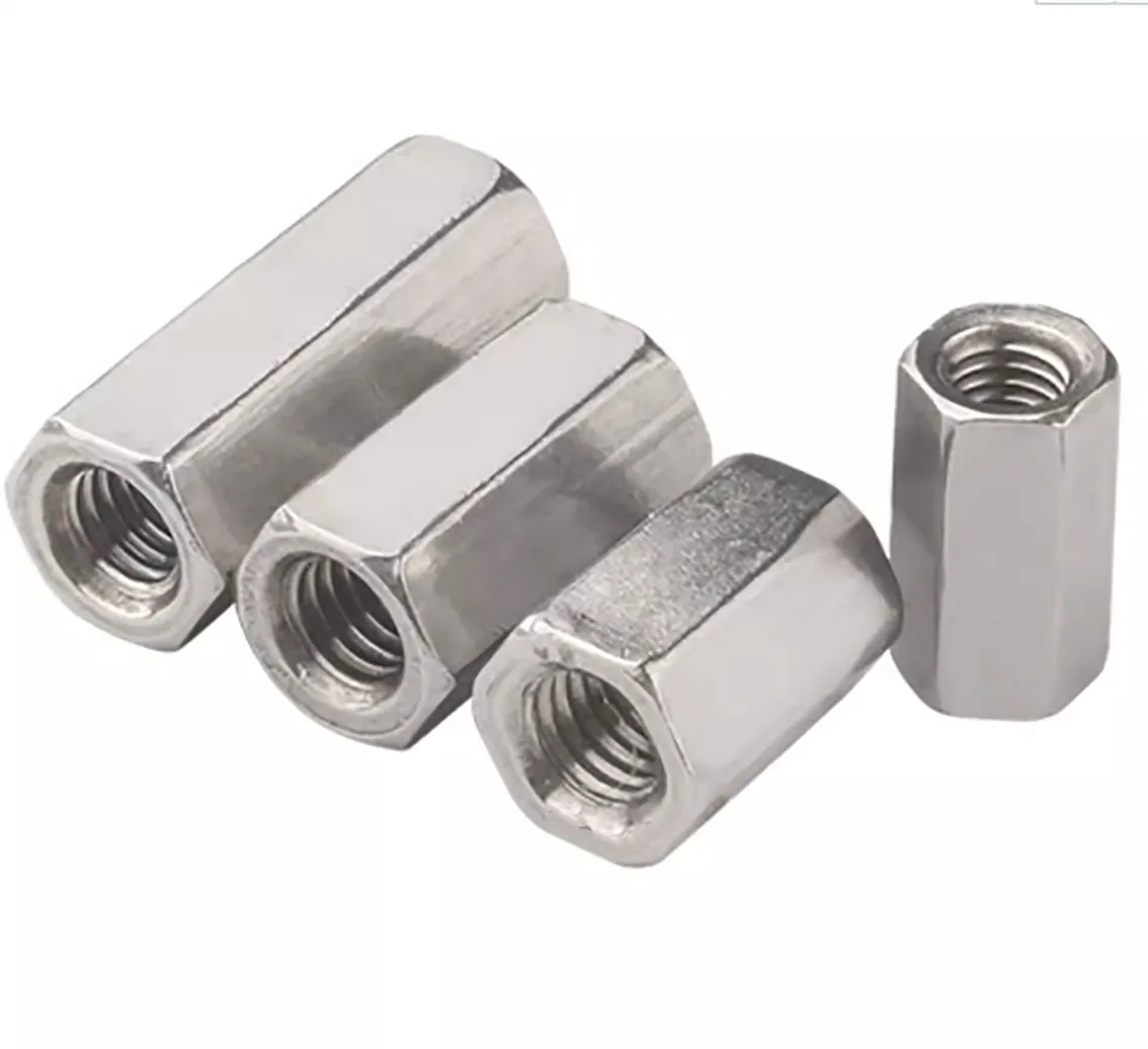 2Pcs M3 M4 M5 Hex Coupling Nuts 304 Stainless Steel Hex Long Nut ...