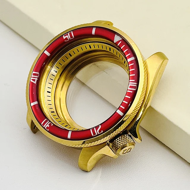 41mm Mod Gold Watch Case NH35 Case fit Seiko SKX007 SRPD for NH35 NH36 ...