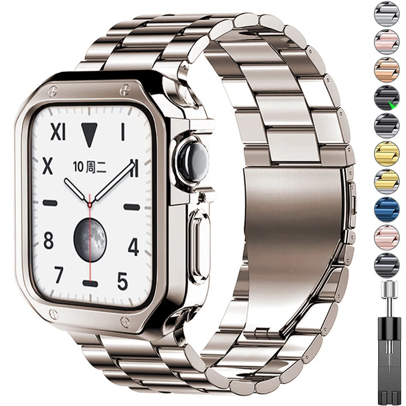 Correa de Metal para Apple Watch, banda de Metal de 49mm, 41mm, 45mm ...